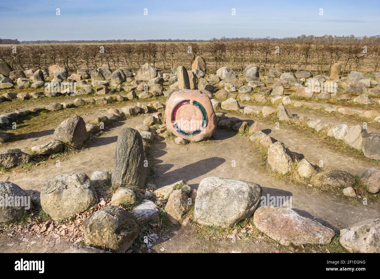 Center stone of the monument for the Yde girl in Drenthe, Netherlands ...