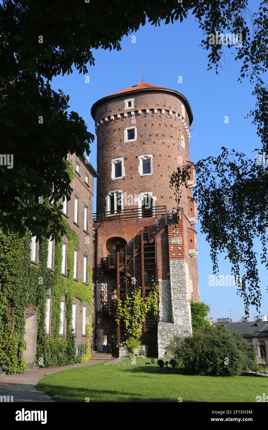 Cracow. Krakow. Poland. Wawel, royal castle on Wawel Hill. Baszta ...