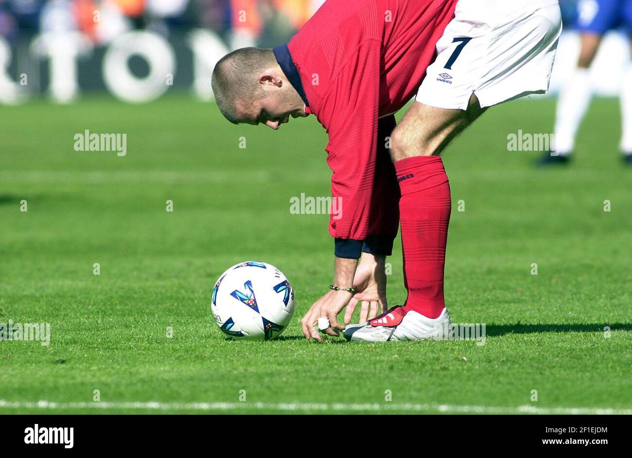 David Beckham May 2000 England Football PlayerPictured during training ...