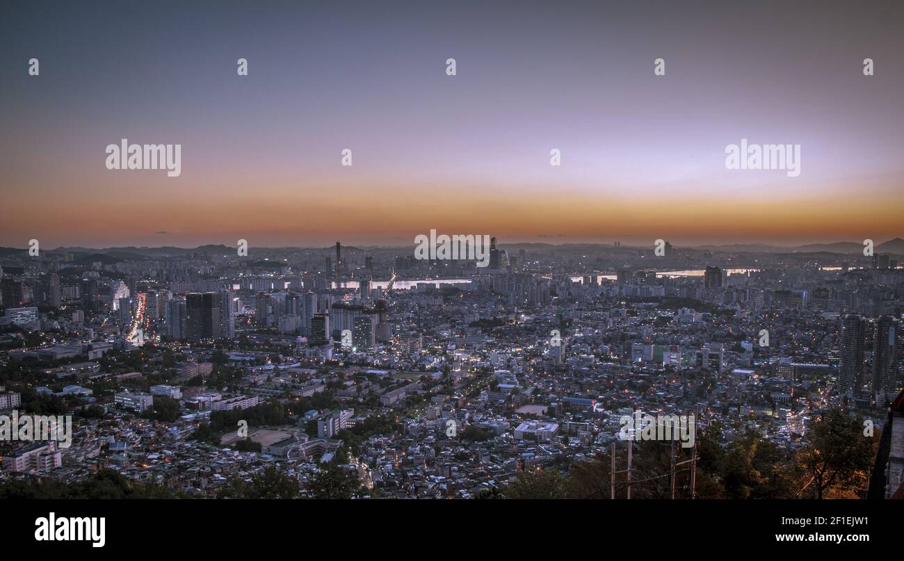 Blue hour aerial view business hi-res stock photography and images - Alamy