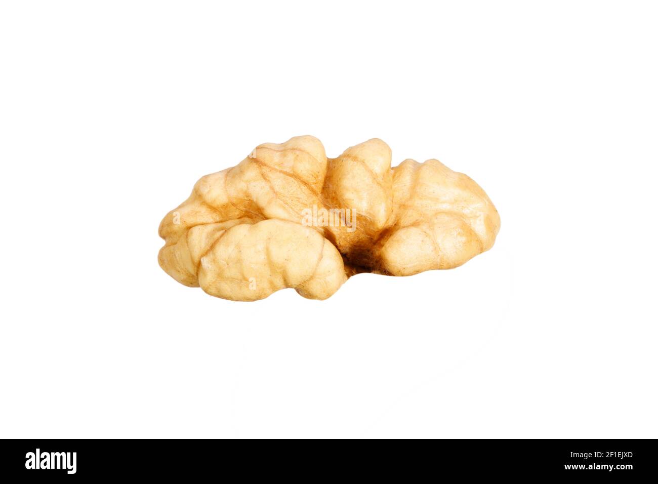 slice of peeled walnut isolated on white background. High quality photo ...