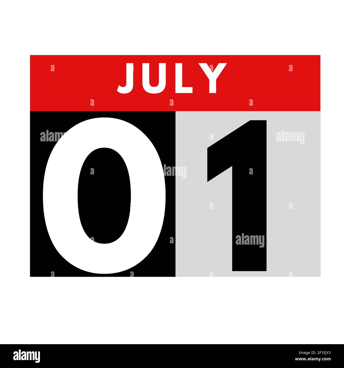 July 1 . flat daily calendar icon .date ,day, month .calendar for the ...