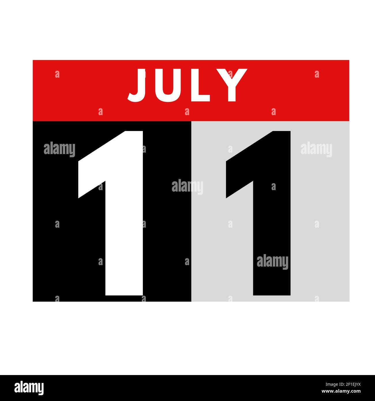 July 11 . flat daily calendar icon .date ,day, month .calendar for the ...