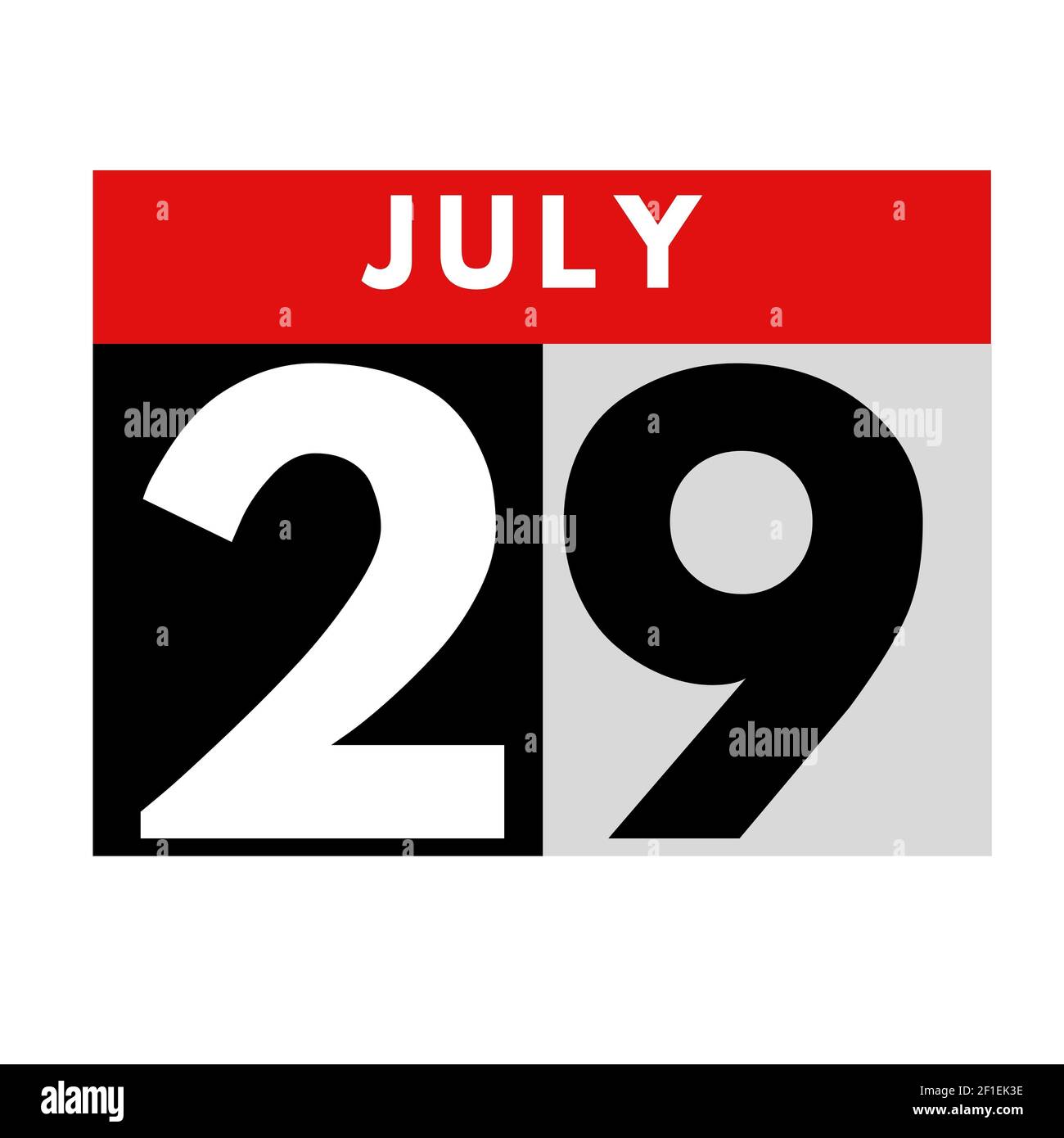 July 29 . flat daily calendar icon .date ,day, month .calendar for the ...