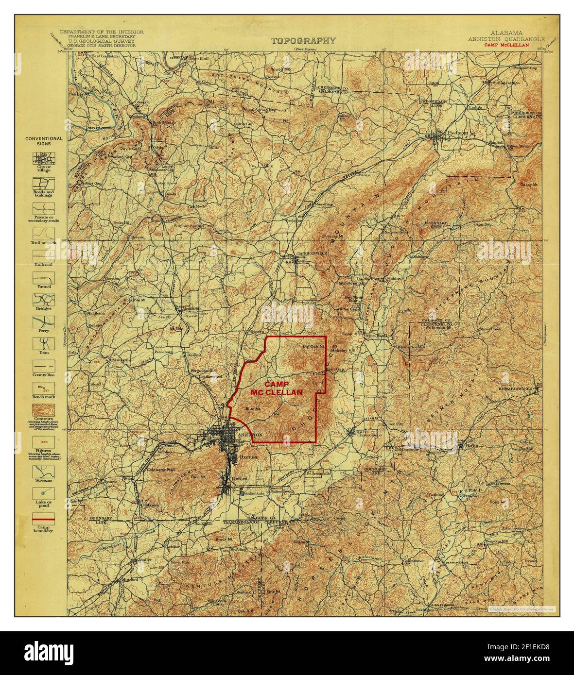 Anniston map hi-res stock photography and images - Alamy