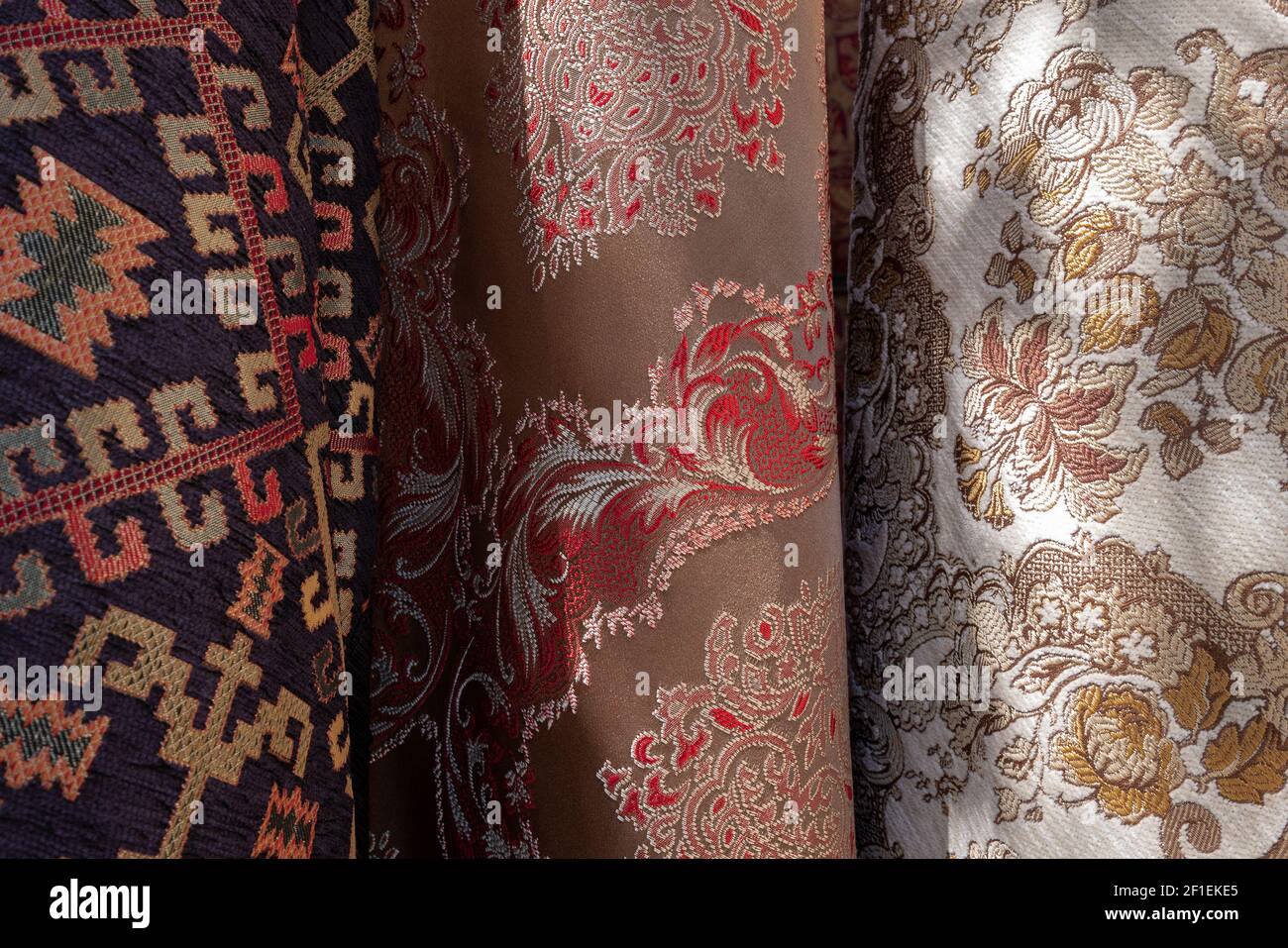 Traditional textiles displayed in Cappadocia, Turkey Stock Photo - Alamy