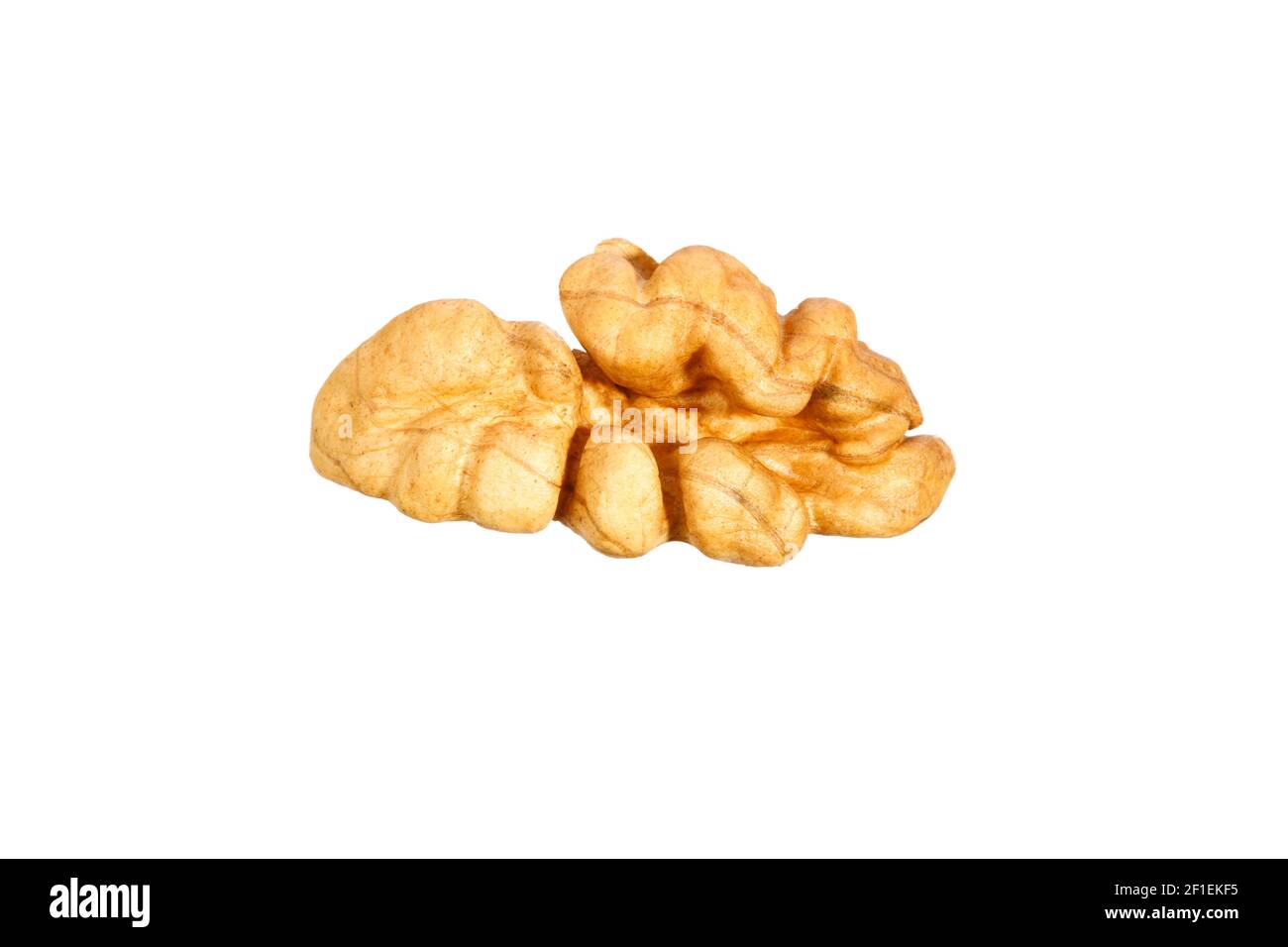slice of peeled walnut isolated on white background. High quality photo ...