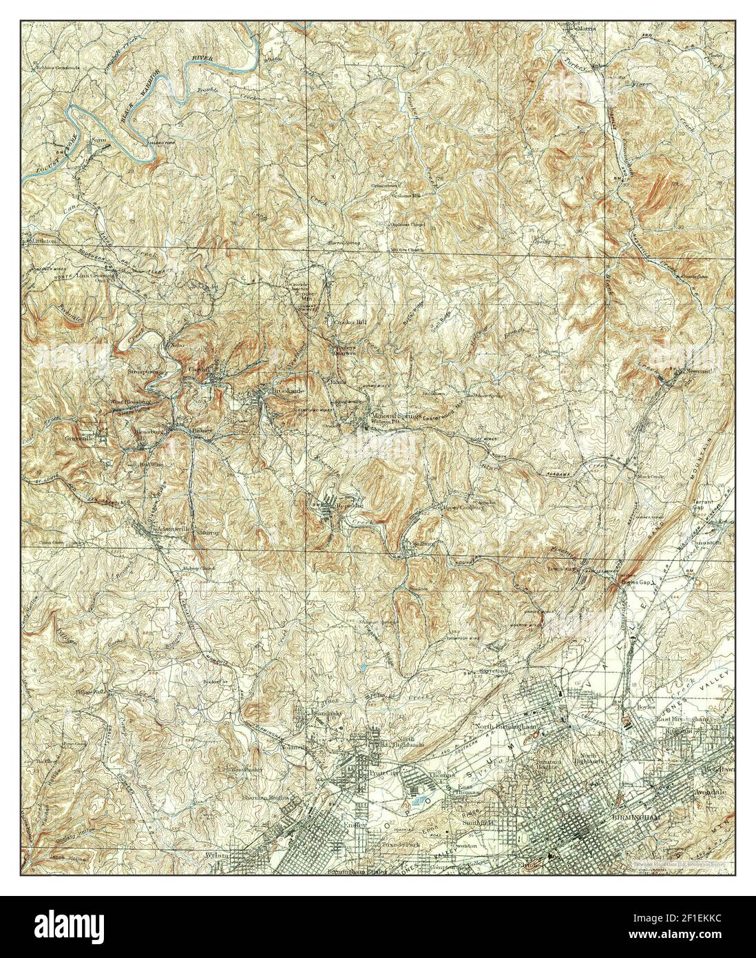 Birmingham antique map Cut Out Stock Images & Pictures - Alamy