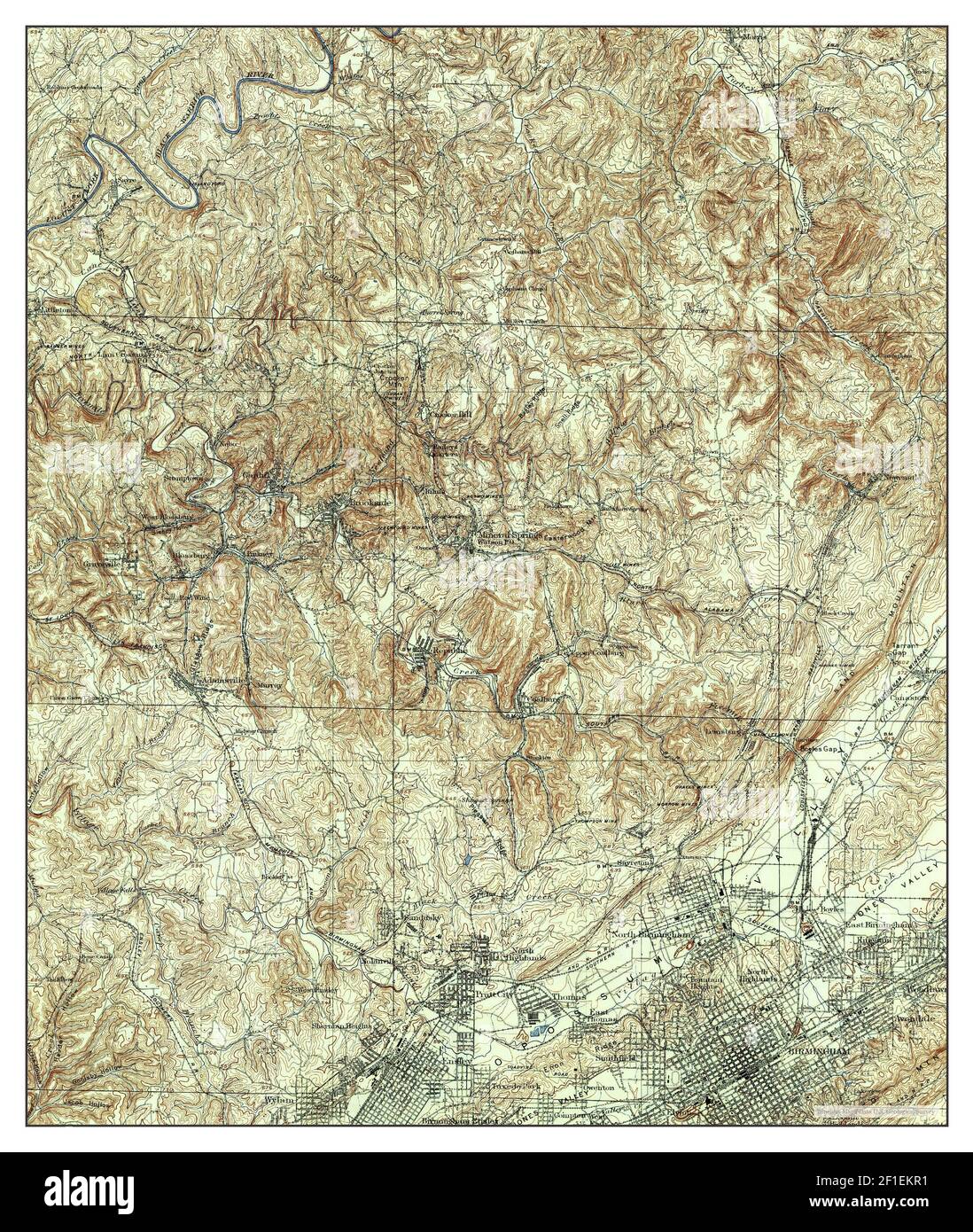 Birmingham antique map Cut Out Stock Images & Pictures - Alamy