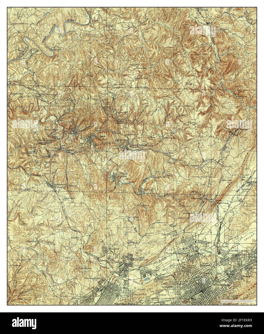 Birmingham antique map Cut Out Stock Images & Pictures - Alamy