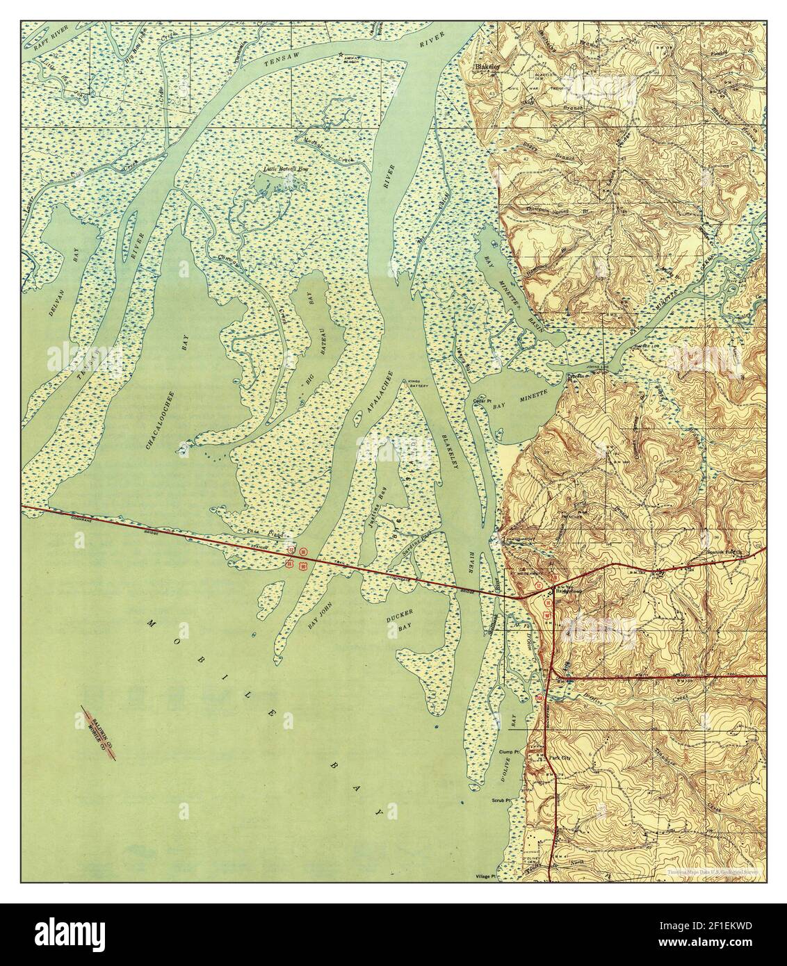 Blakeley, Alabama, map 1943, 1:31680, United States of America by ...