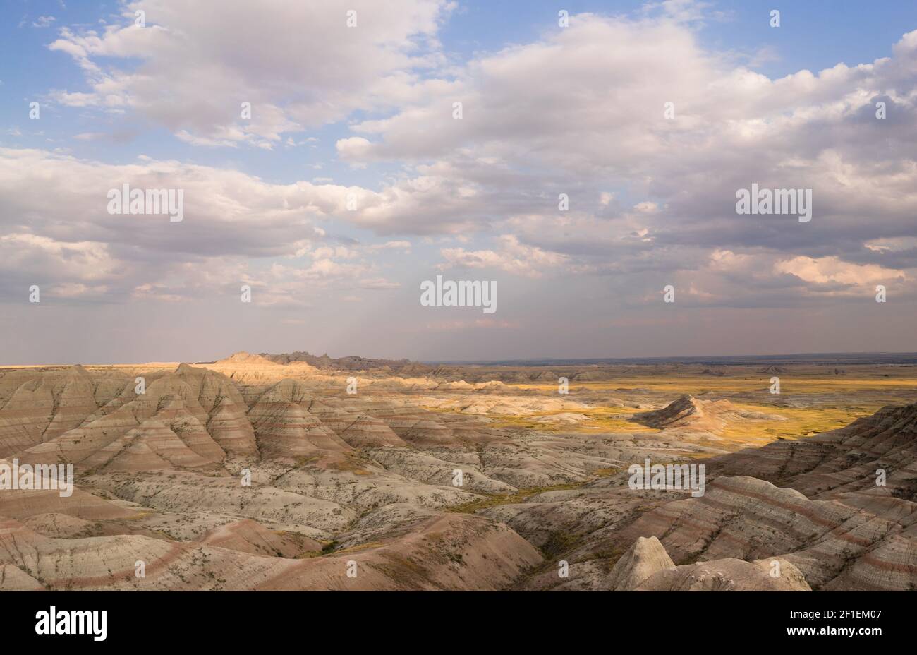Geology Rock Formations Badlands National Park South Dakota Stock Photo ...