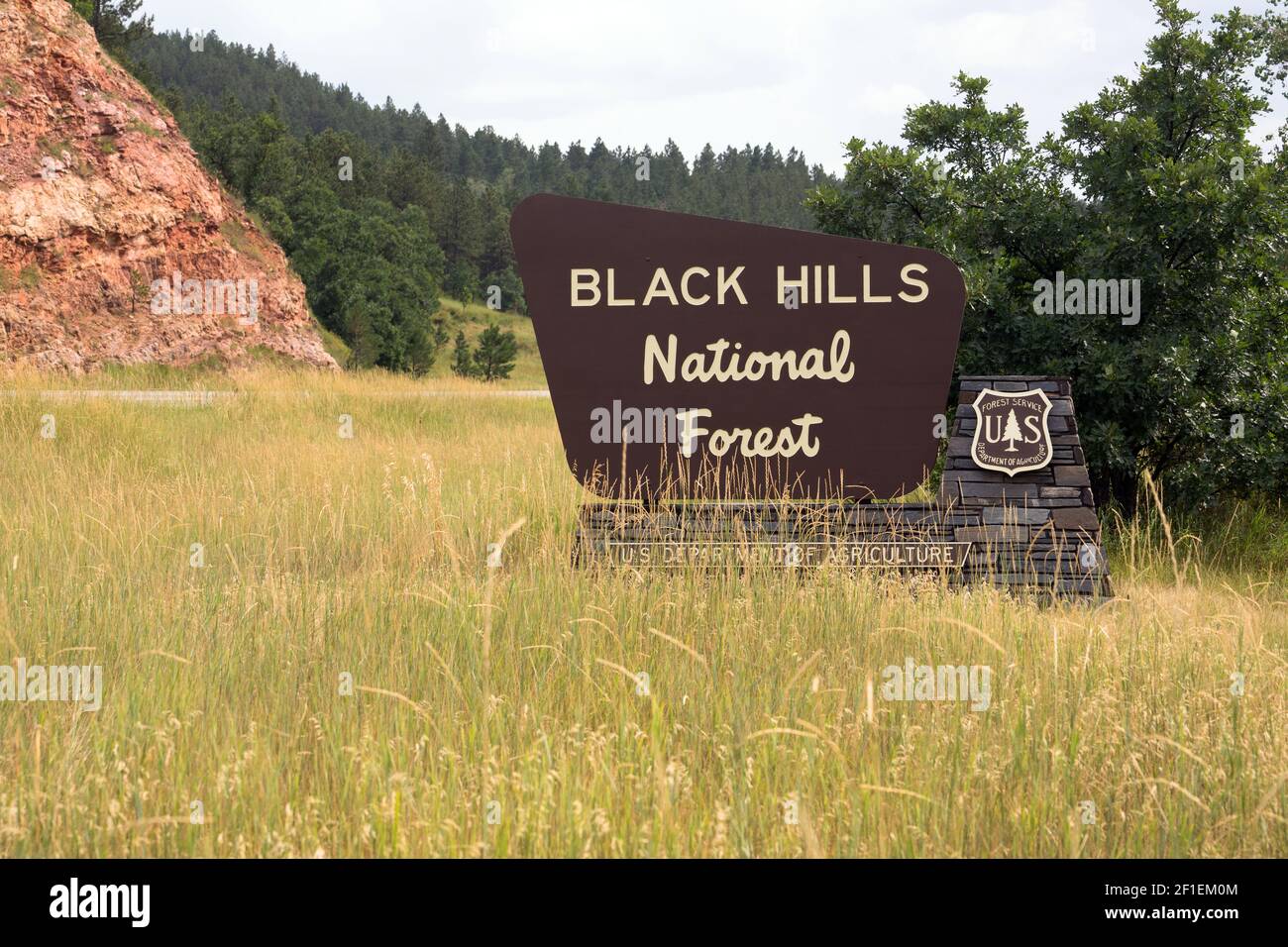 Black Hills National Forest Roadside Monument Sign South Dakota Stock ...