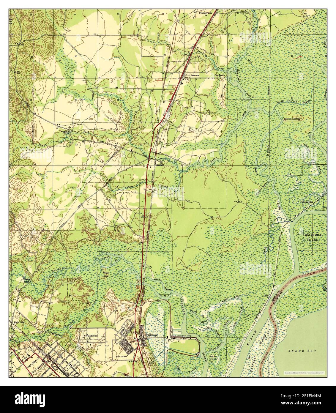 Chickasaw map hi-res stock photography and images - Alamy