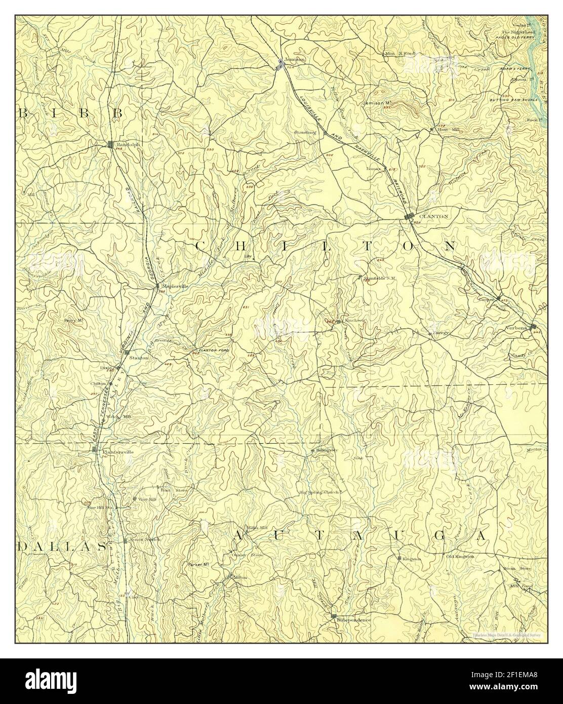 Map of clanton hi-res stock photography and images - Alamy