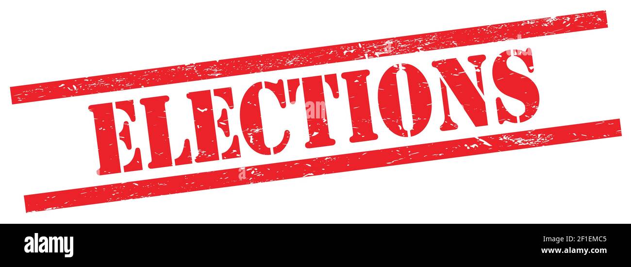 Elections text on red hi-res stock photography and images - Alamy