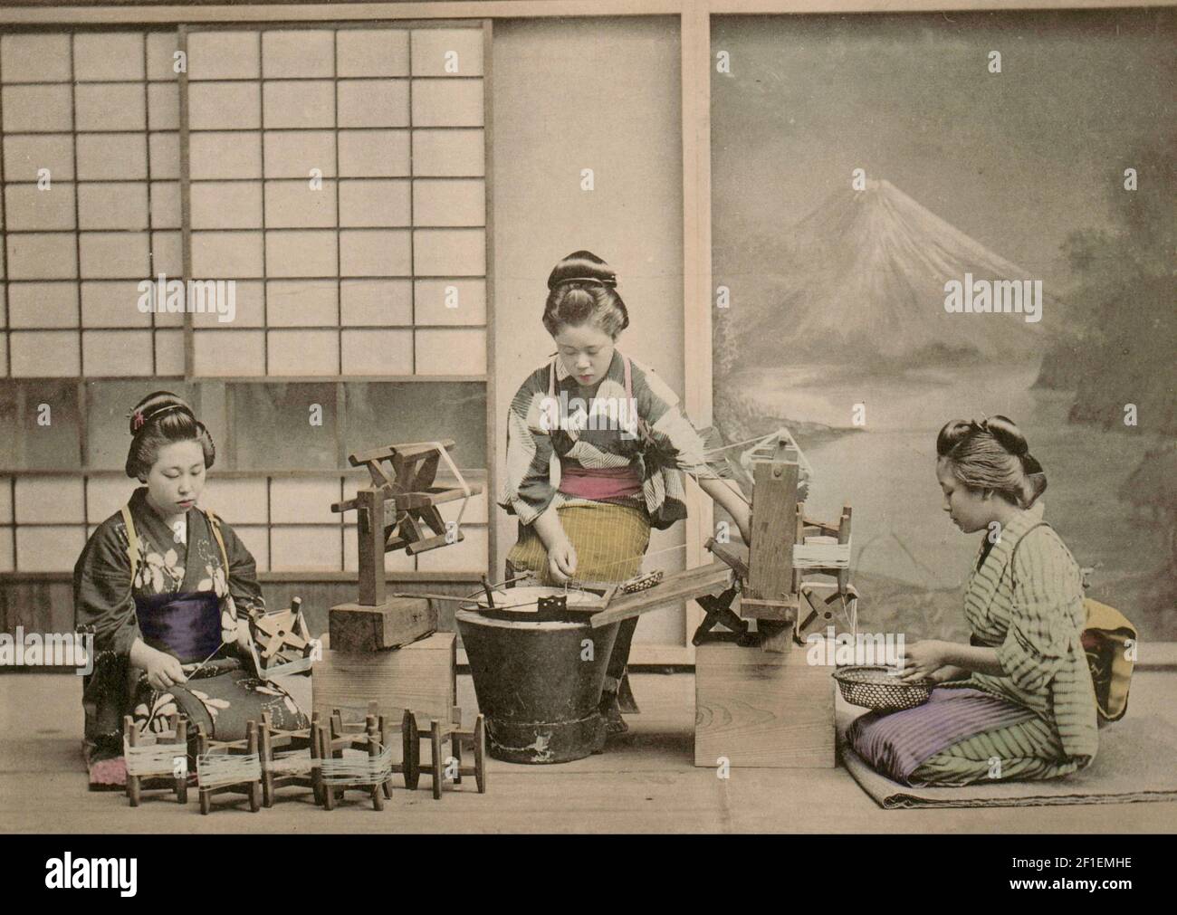 Reeling silk from the cocoons hi-res stock photography and images - Alamy