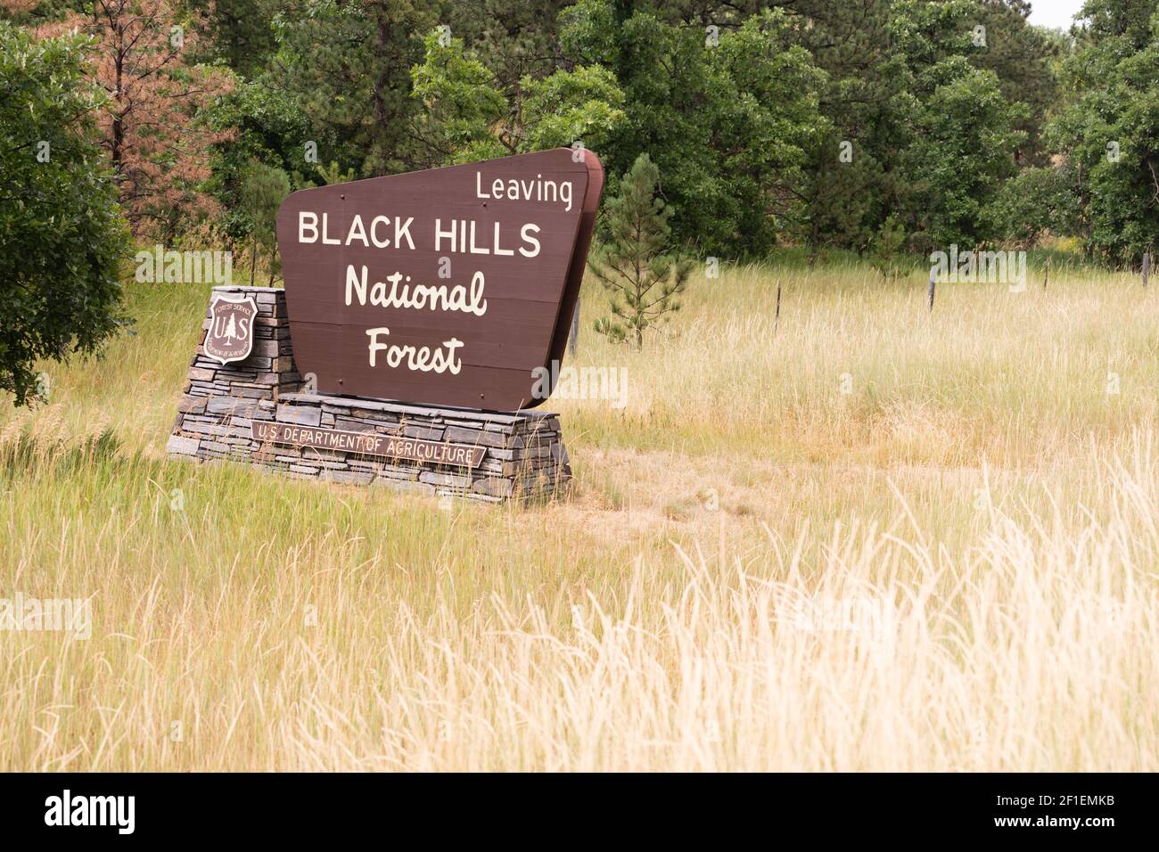 Black Hills National Forest Roadside Monument Sign South Dakota Stock ...
