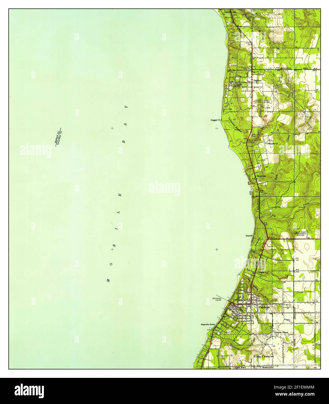 Daphne, Alabama, map 1941, 1:31680, United States of America by ...
