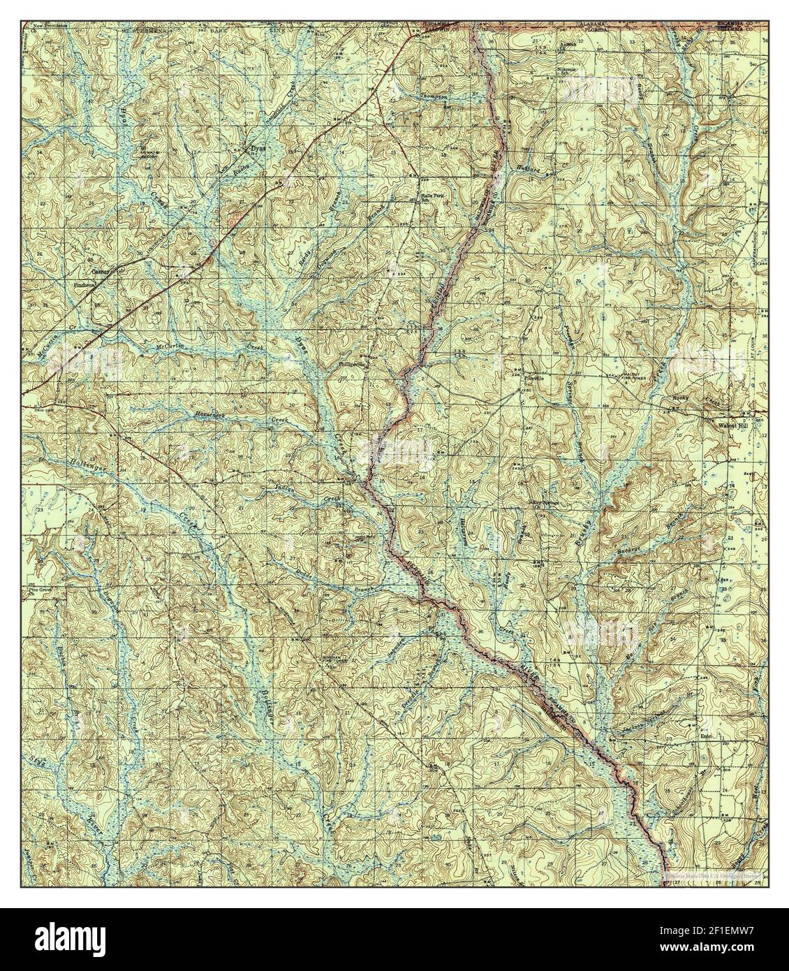 Dyas, Alabama, map 1944, 1:62500, United States of America by Timeless ...