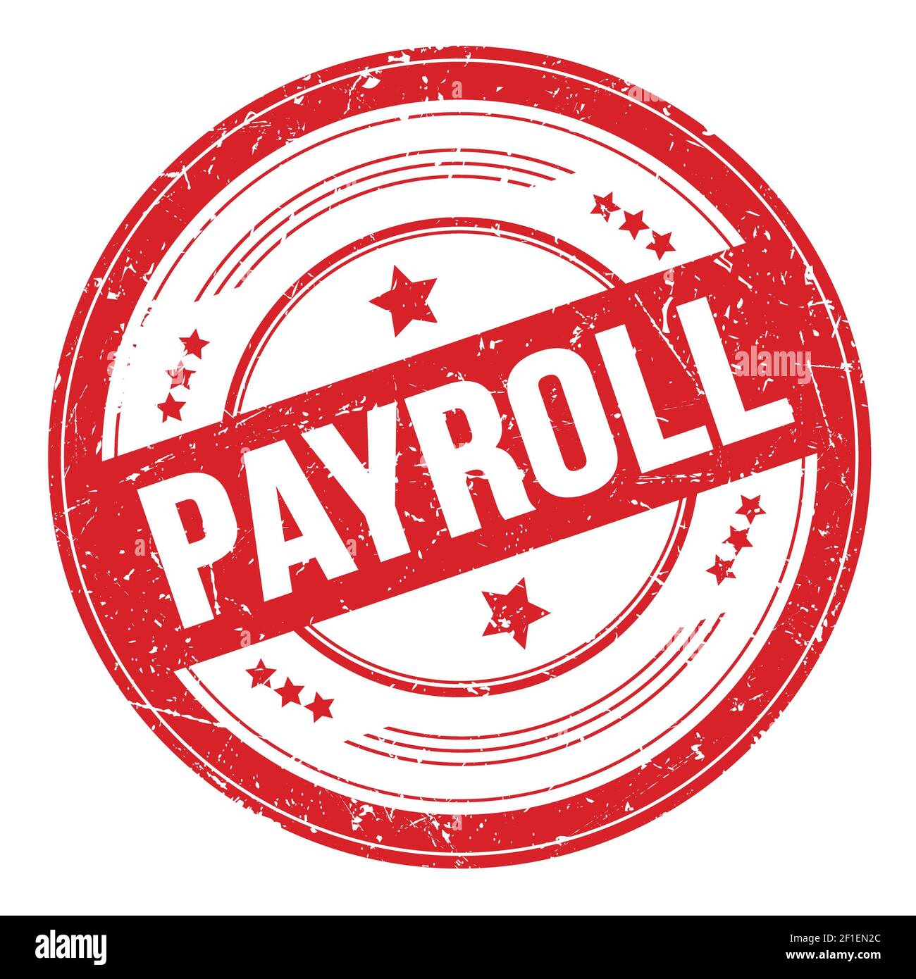 PAYROLL text on red round grungy texture stamp Stock Photo - Alamy