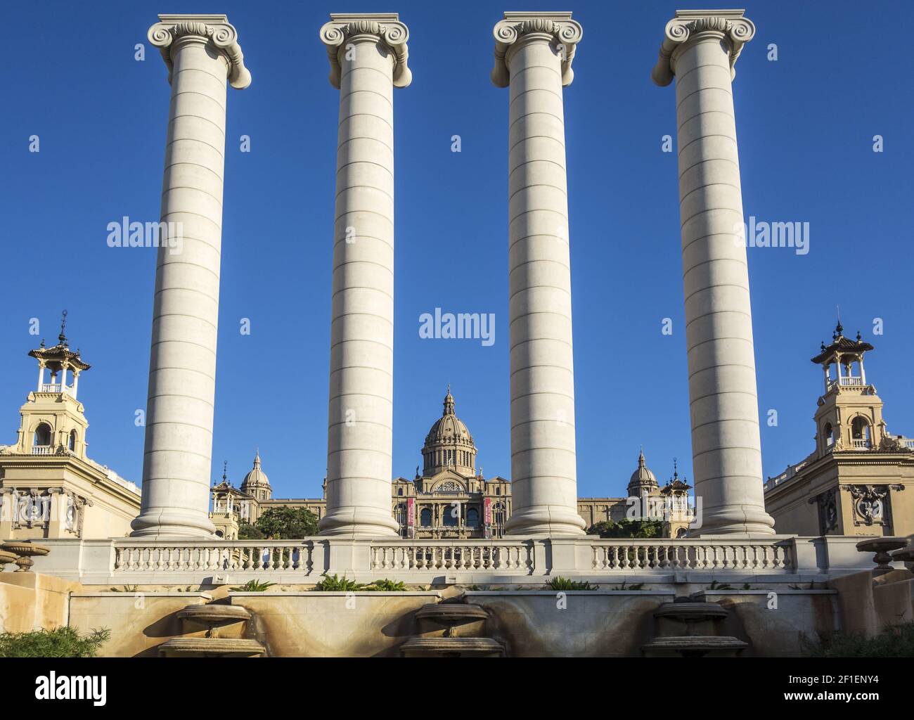 The Four Columns, in Barcelona, Spain Stock Photo - Alamy