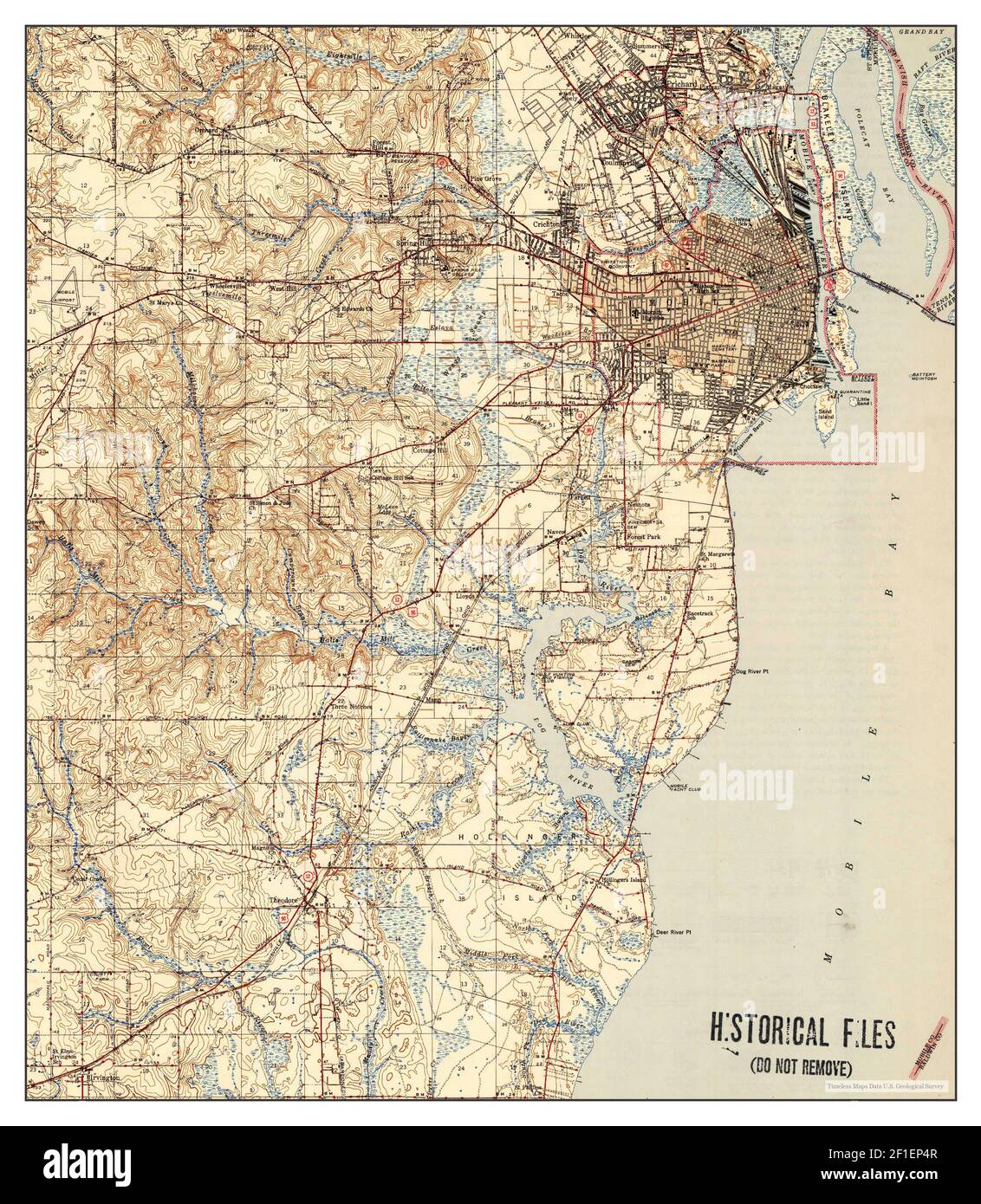 Mobile, Alabama, map 1944, 1:62500, United States of America by ...