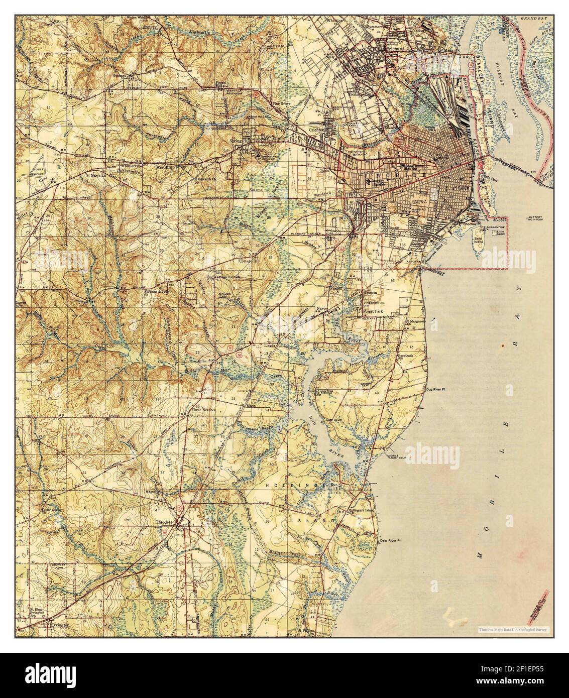 Map historic mobile alabama hi-res stock photography and images - Alamy