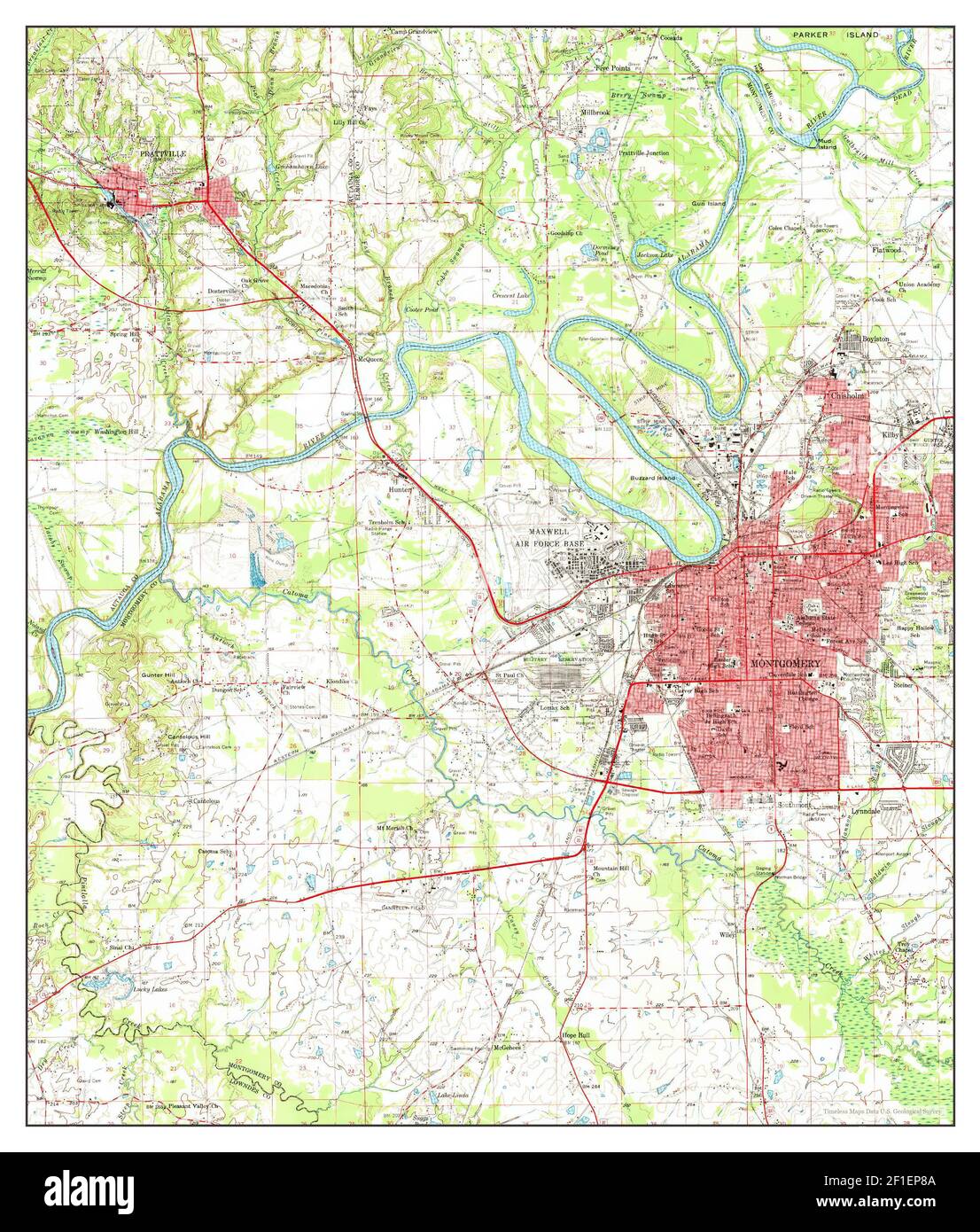 Montgomery, Alabama, map 1958, 1:62500, United States of America by ...