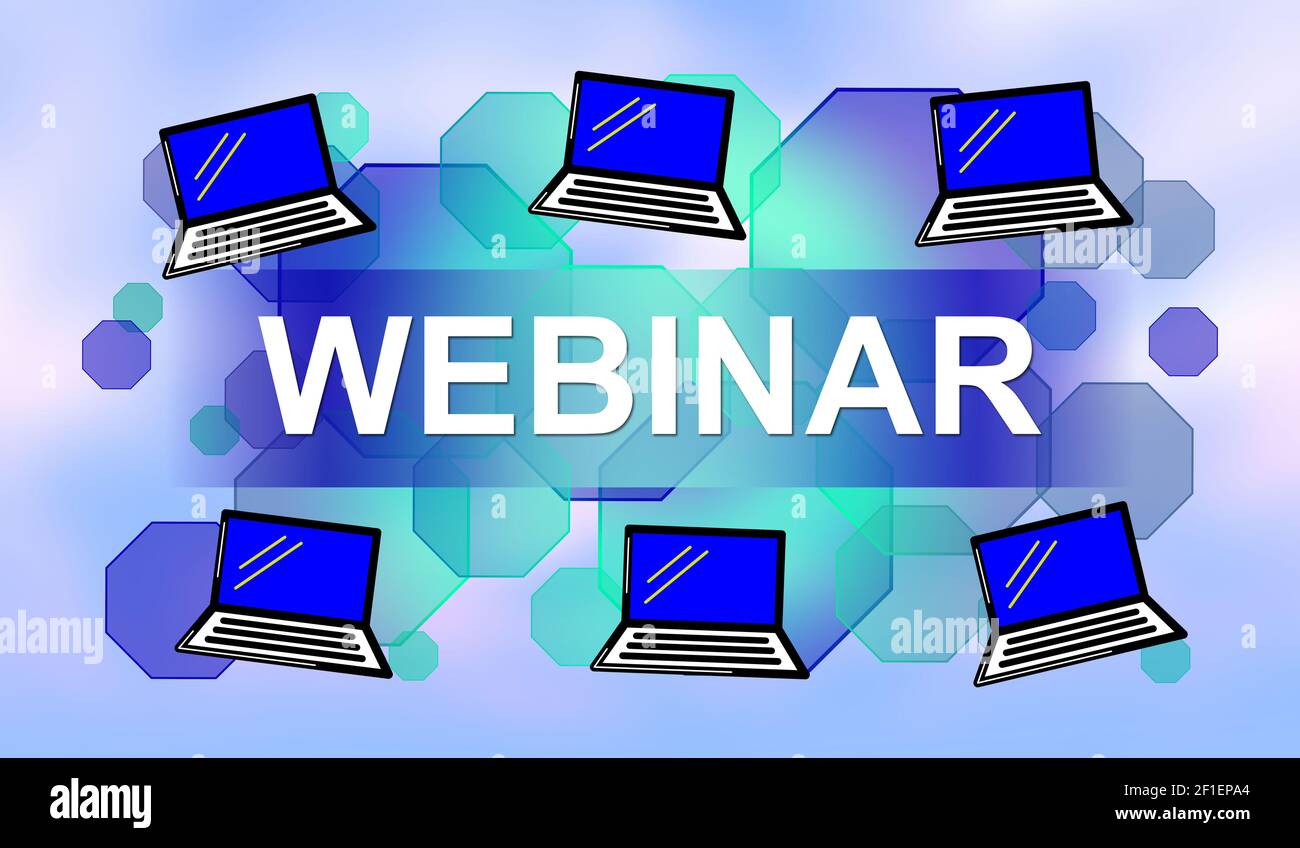 Illustration of a webinar concept Stock Photo - Alamy