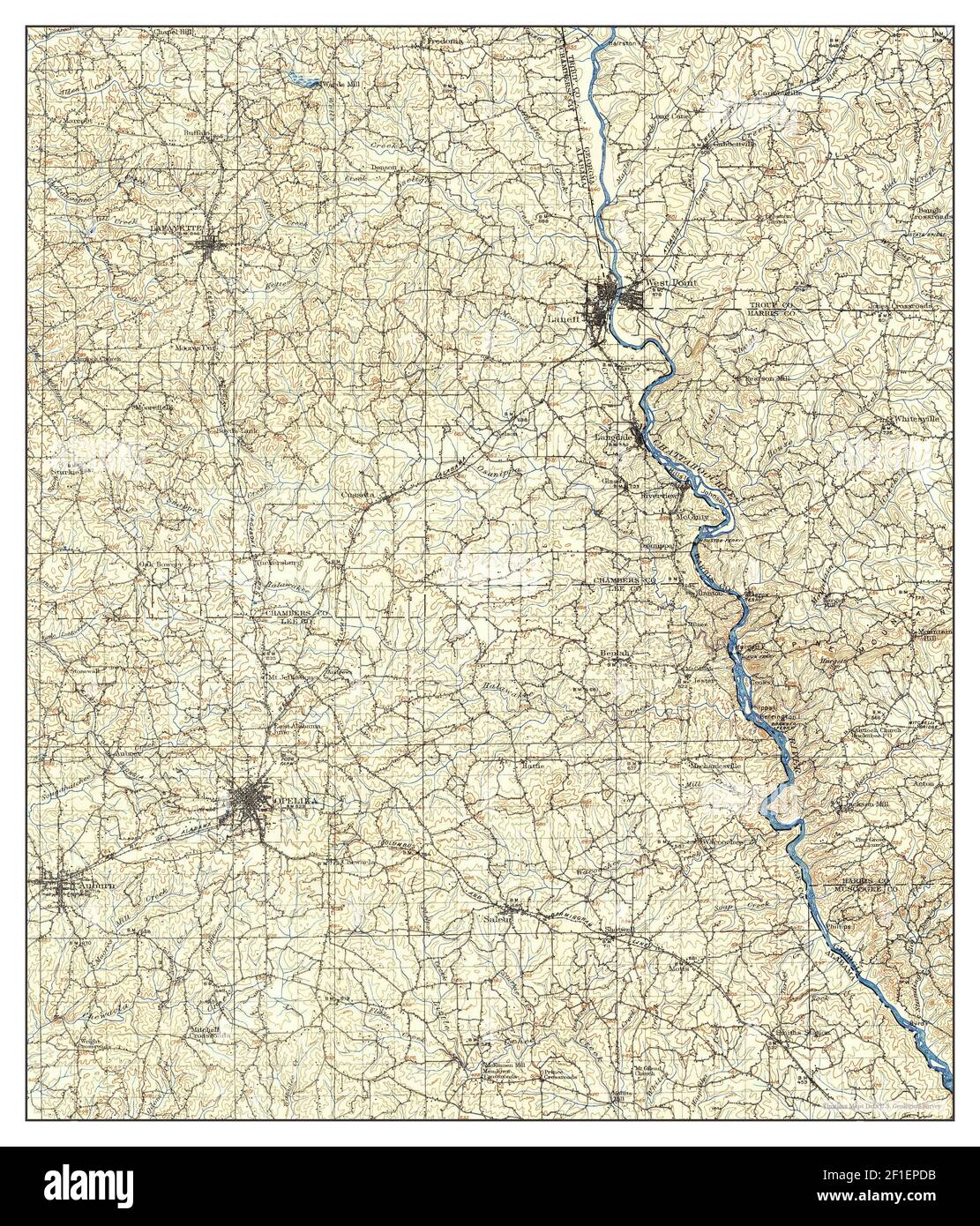Opelika, Alabama, map 1909, 1:125000, United States of America by ...