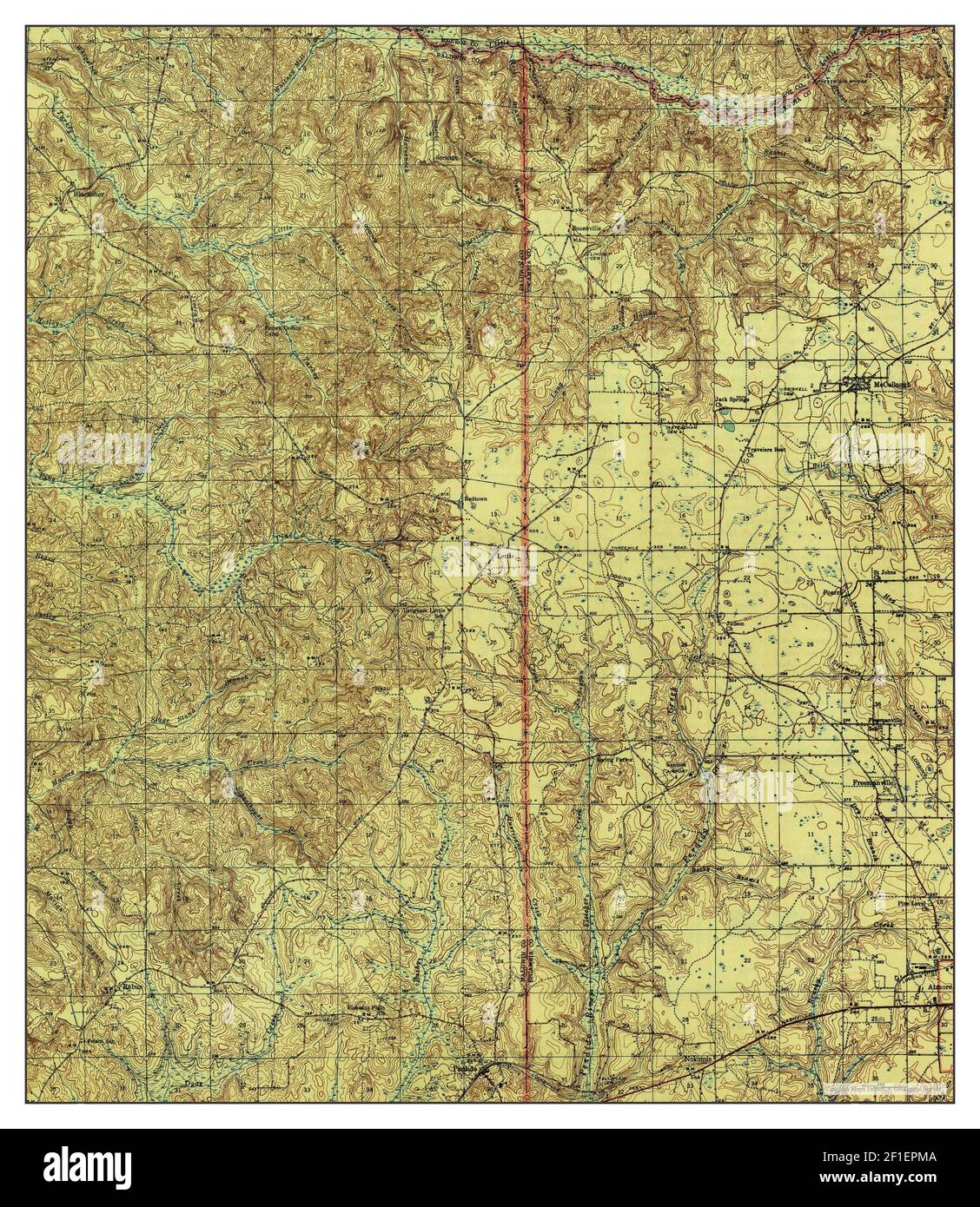 Perdido, Alabama, map 1944, 1:62500, United States of America by ...