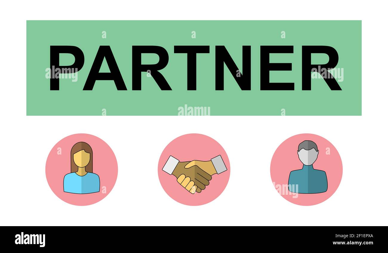 Illustration of a partner concept Stock Photo - Alamy