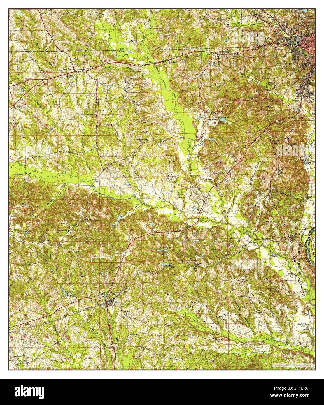 Seale, Alabama, map 1950, 1:62500, United States of America by Timeless ...