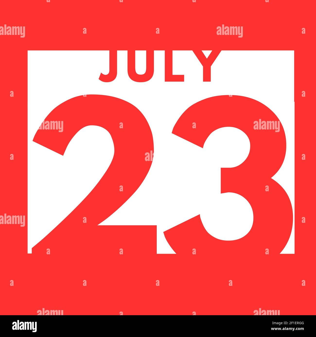 July 23 . flat modern daily calendar icon .date ,day, month .calendar ...