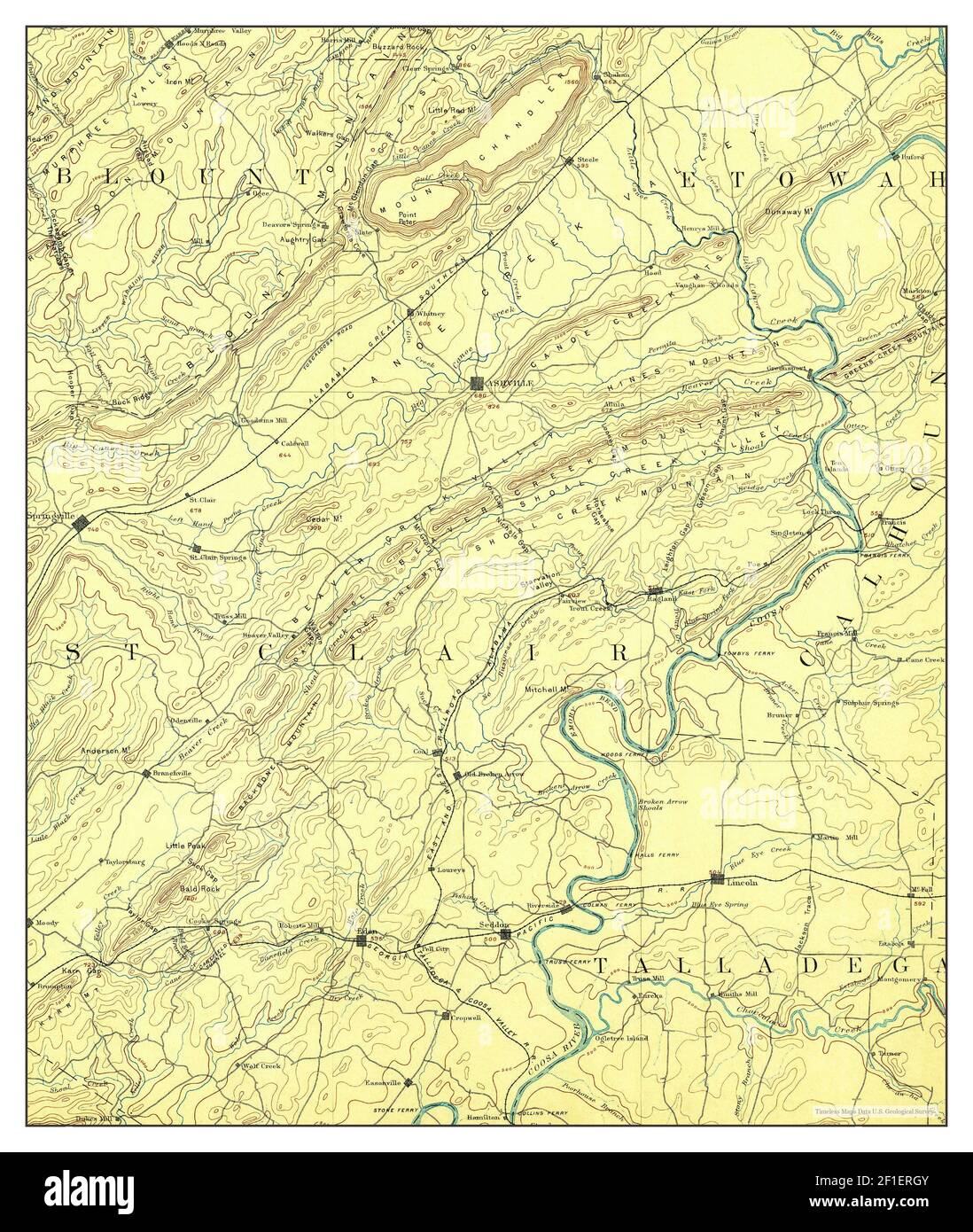 Map of springville Cut Out Stock Images & Pictures - Alamy