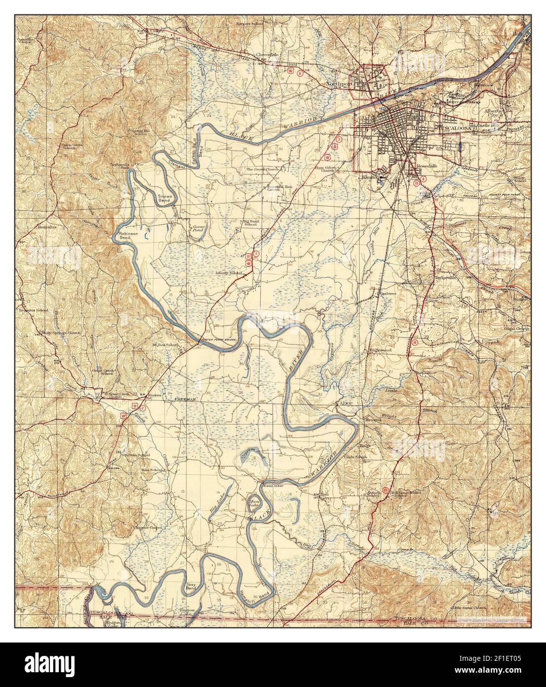 Map of tuscaloosa hi-res stock photography and images - Alamy