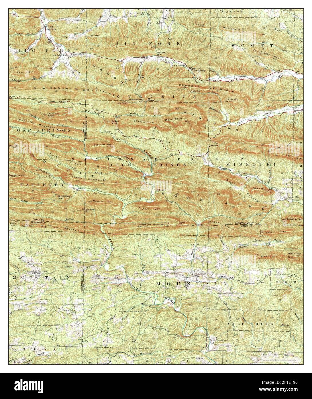 Athens arkansas map hi-res stock photography and images - Alamy