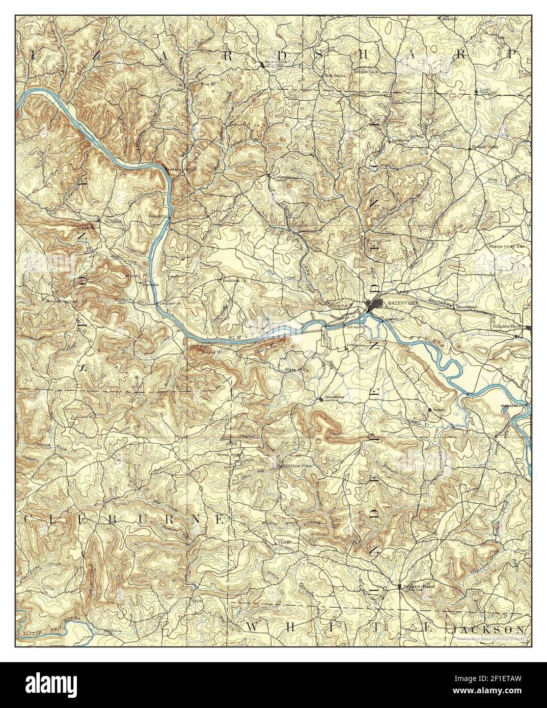 Map of batesville hi-res stock photography and images - Alamy