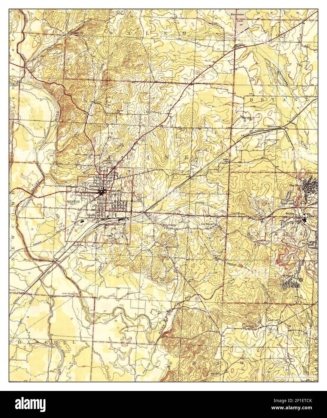 Map of benton Cut Out Stock Images & Pictures - Alamy
