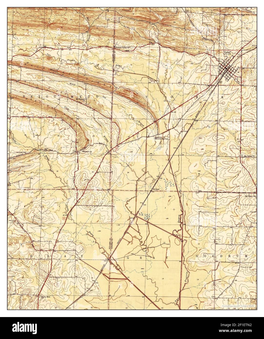 Cabot, Arkansas, map 1941, 1:31680, United States of America by ...