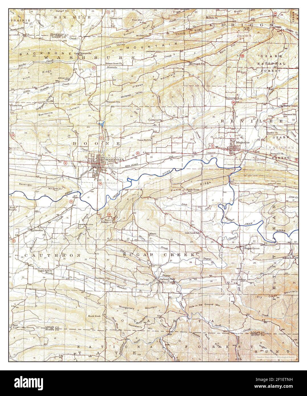 Map of booneville hi-res stock photography and images - Alamy