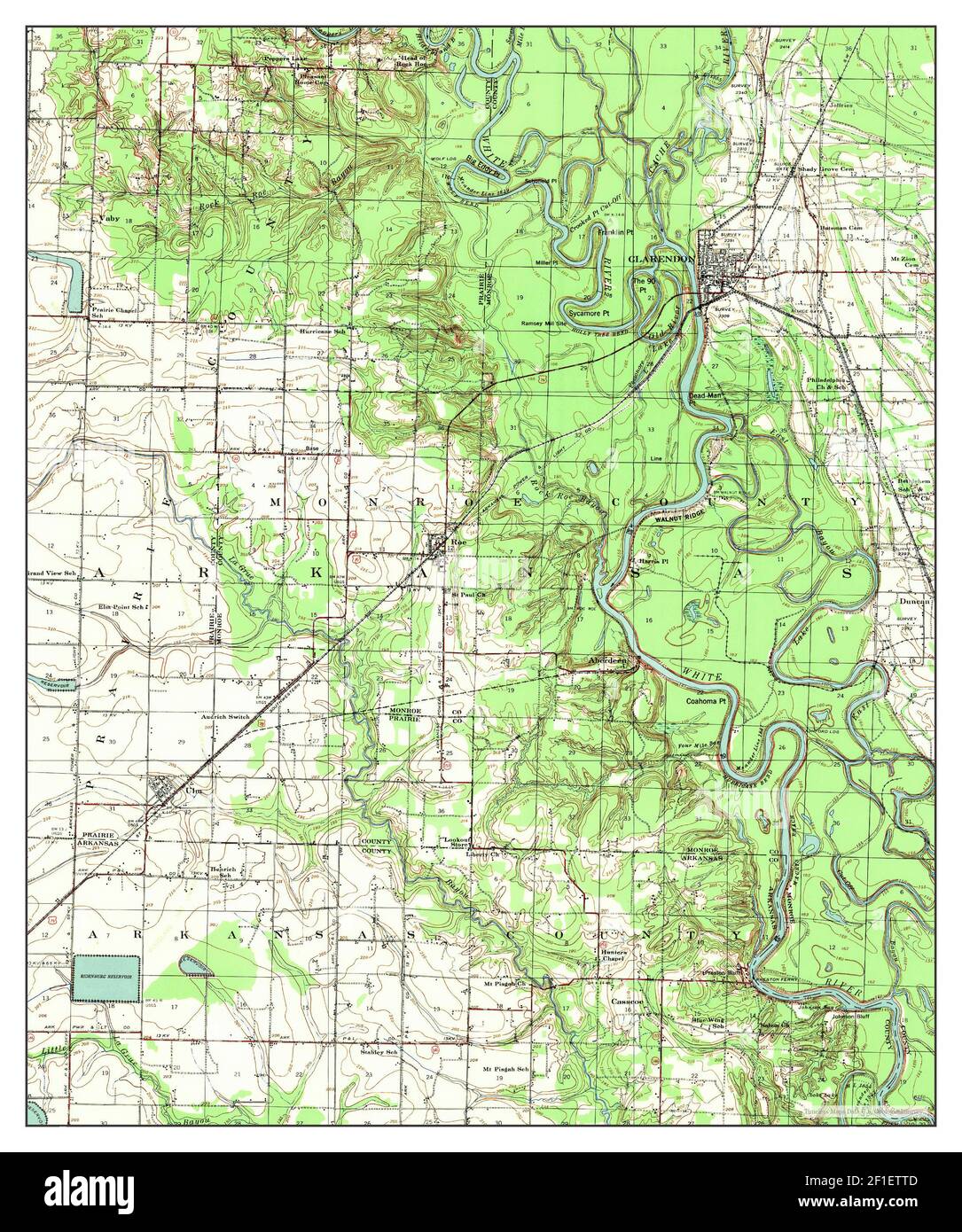 Map Of Clarendon High Resolution Stock Photography and Images - Alamy