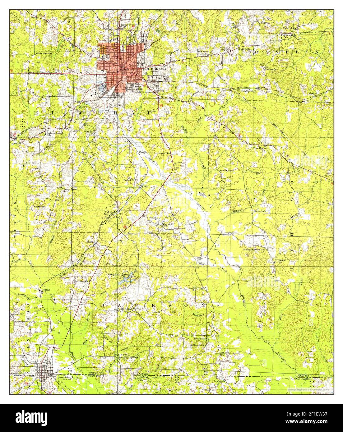 El Dorado, Arkansas, map 1951, 1:62500, United States of America by ...