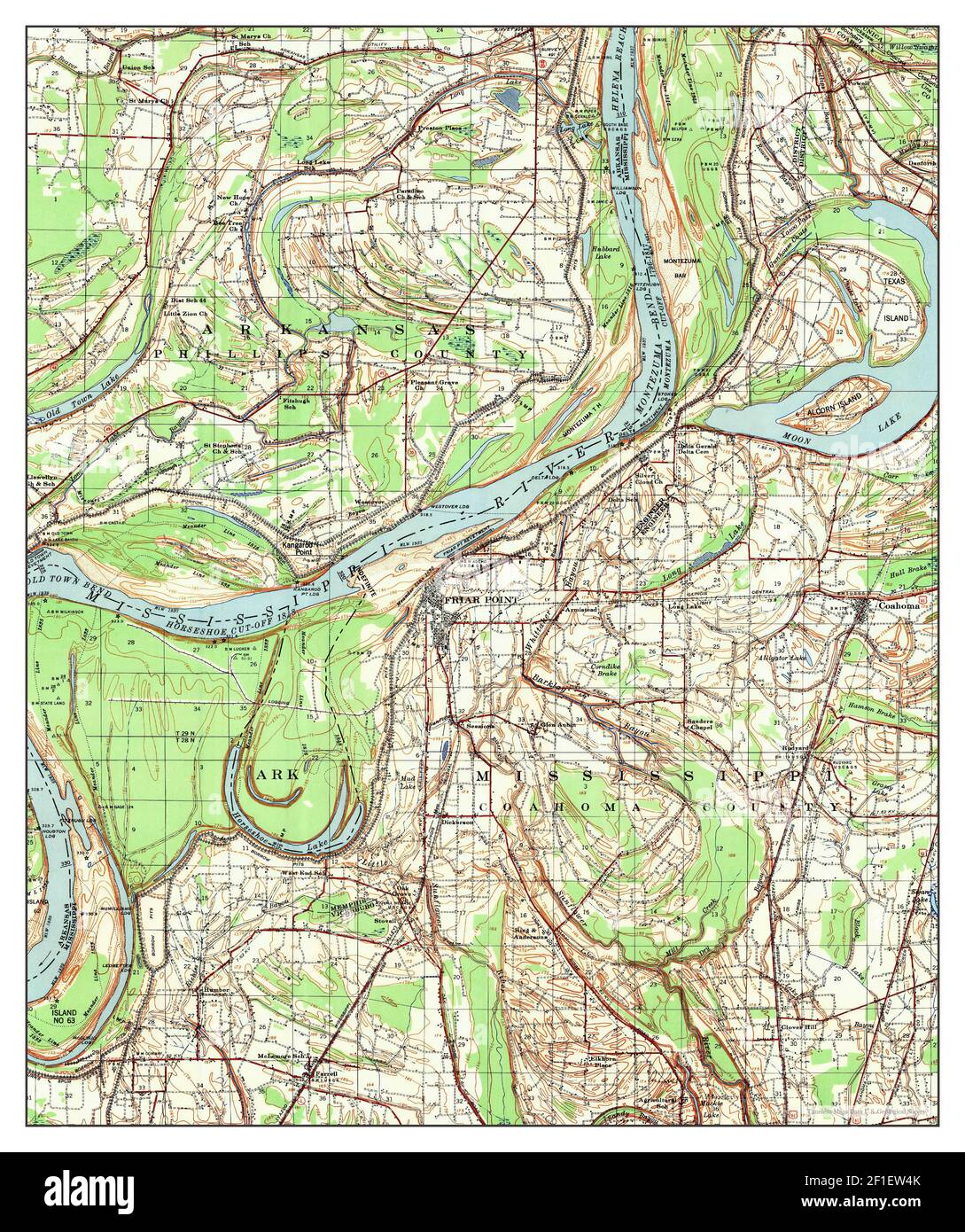 Farrell, Arkansas, map 1939, 1:62500, United States of America by ...
