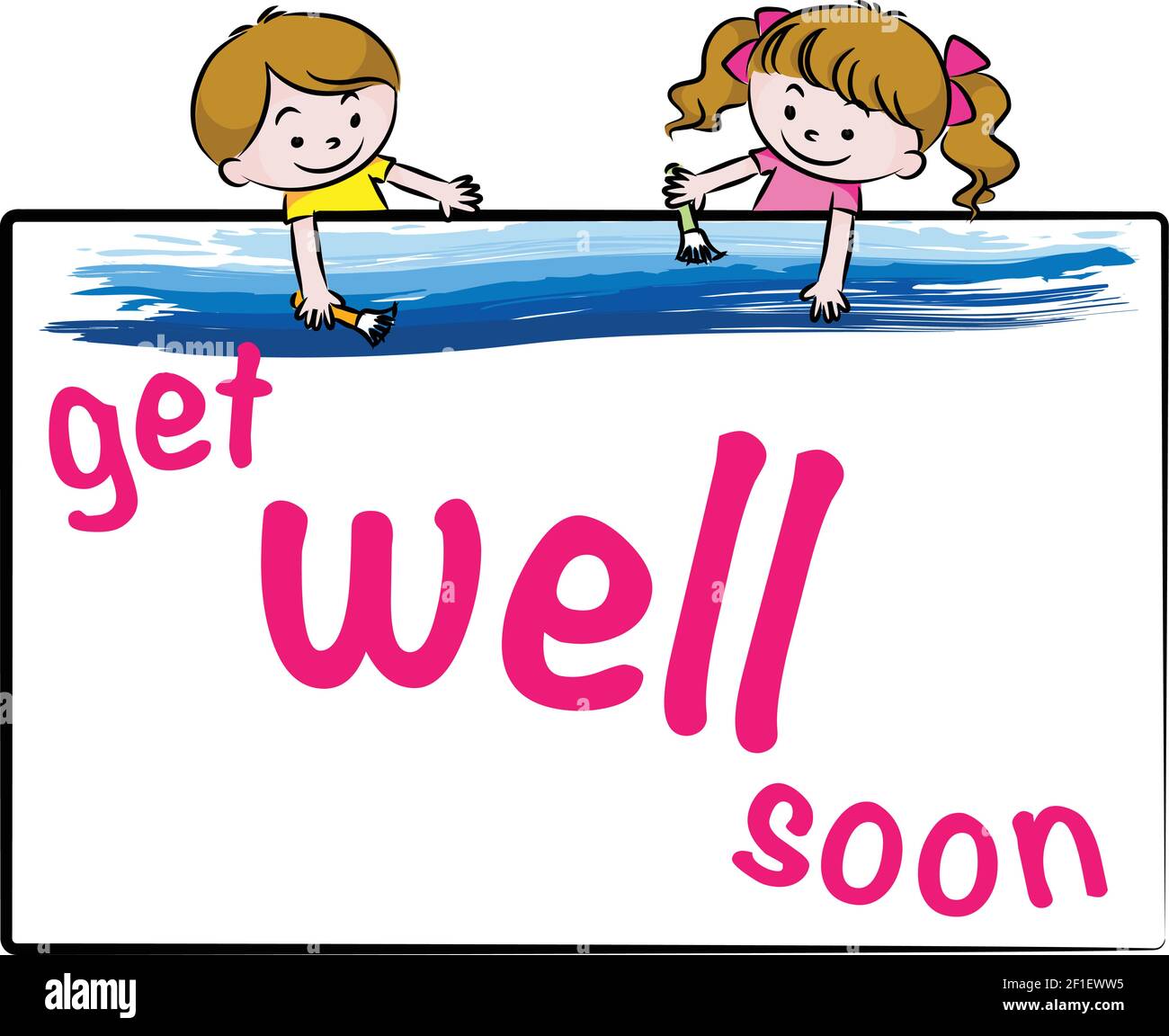 vector cartoon get well soon card Stock Vector Image & Art - Alamy