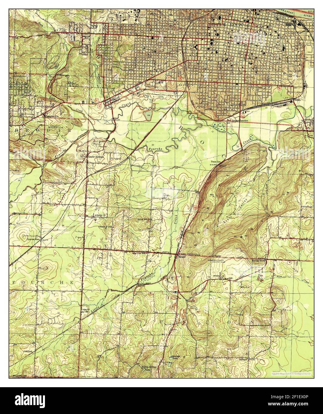 Little Rock, Arkansas, map 1944, 1:31680, United States of America by ...