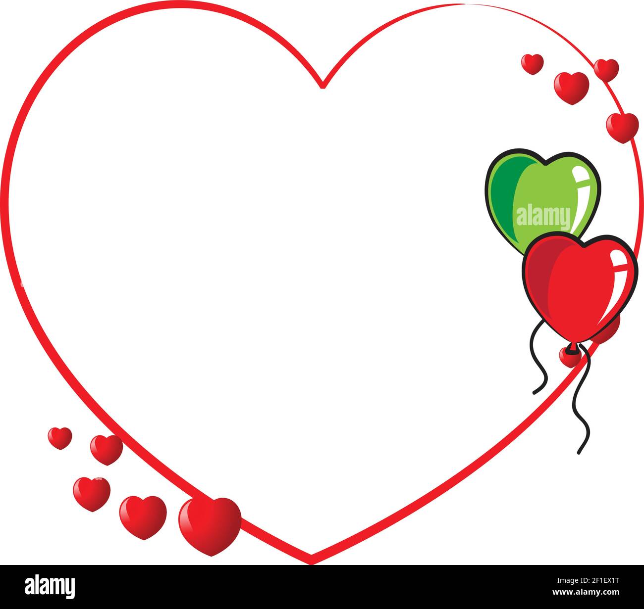 vector Valentines Day Card border frame background Stock Vector Image ...