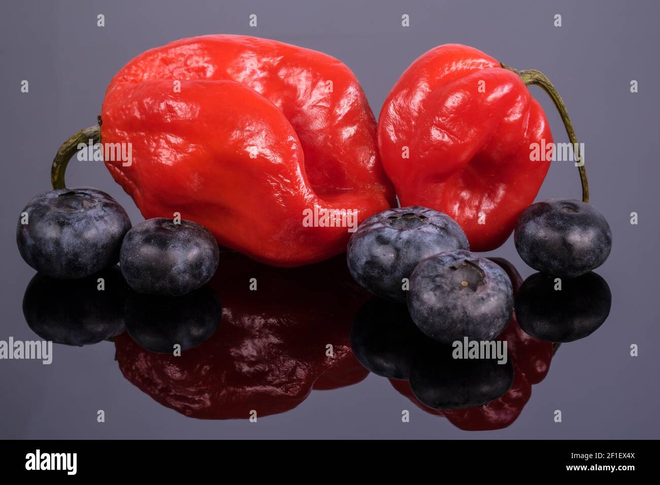 Chili meets blueberry (2 Stock Photo - Alamy
