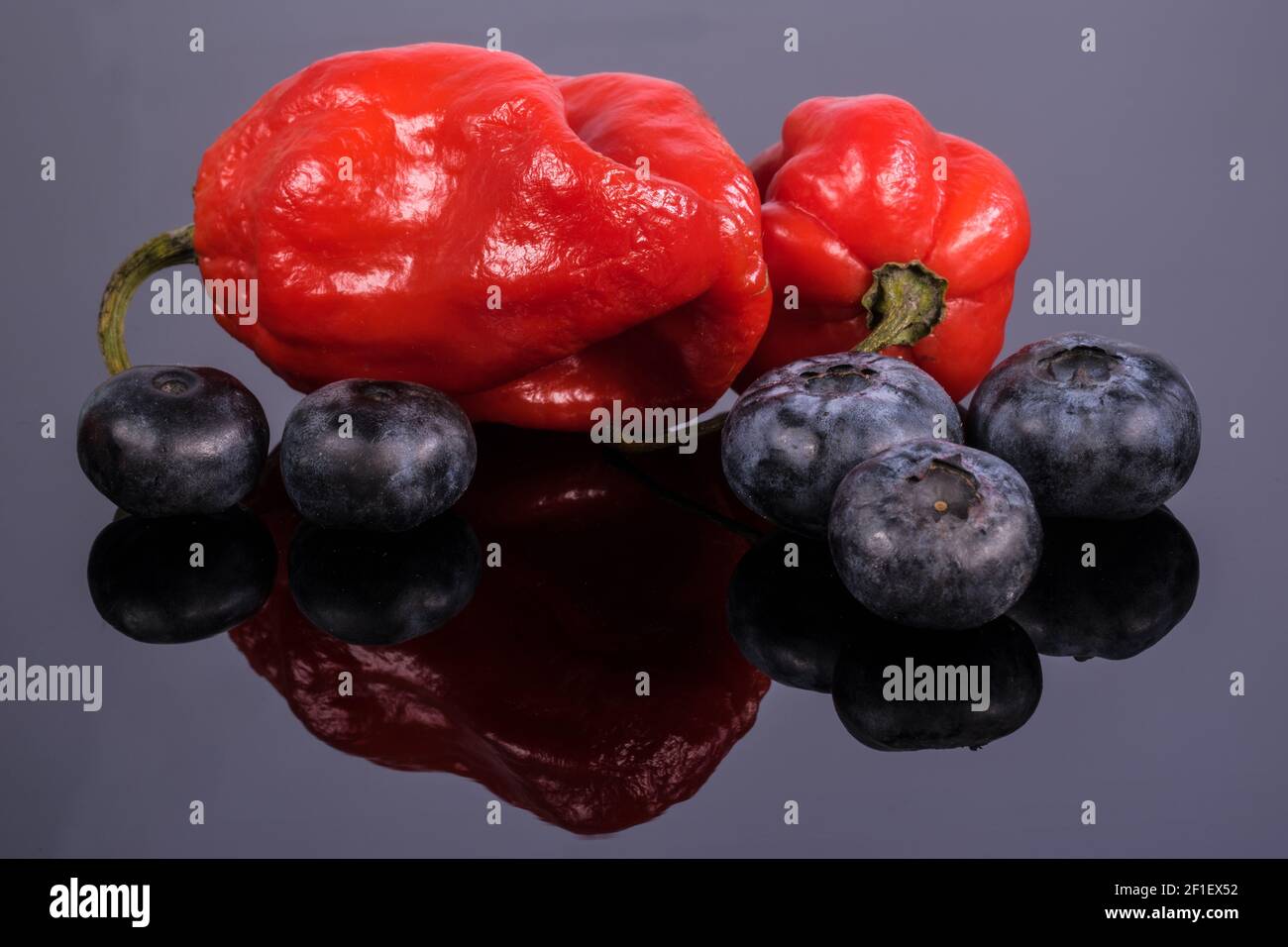 Chili meets blueberry (1 Stock Photo - Alamy